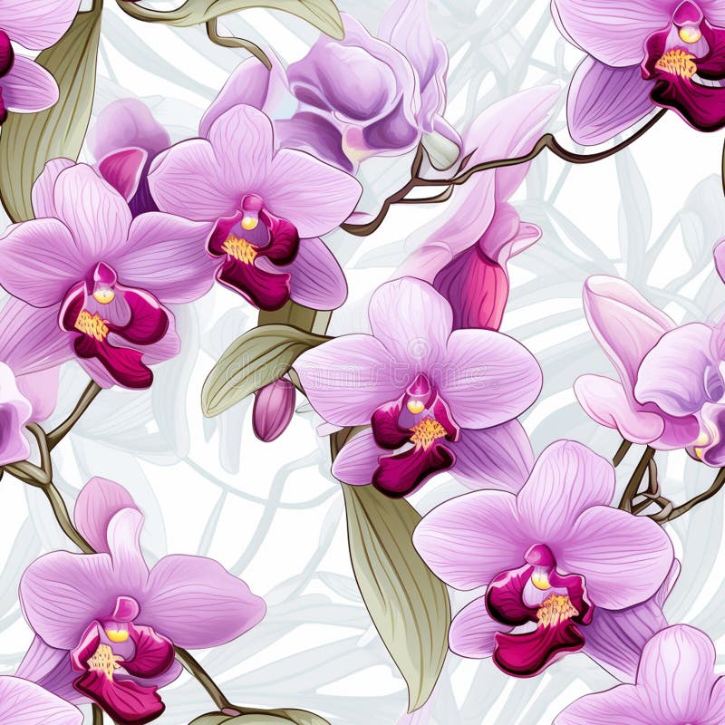 Abstract Orchid Pattern for a Unique and Eye-catching Design Stock ...