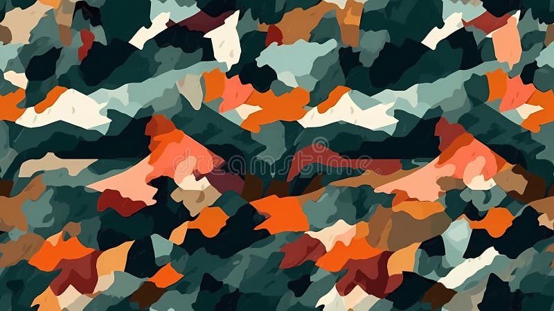Abstract Organic Camouflage Pattern, Earthy and Natural, Modern Textile ...