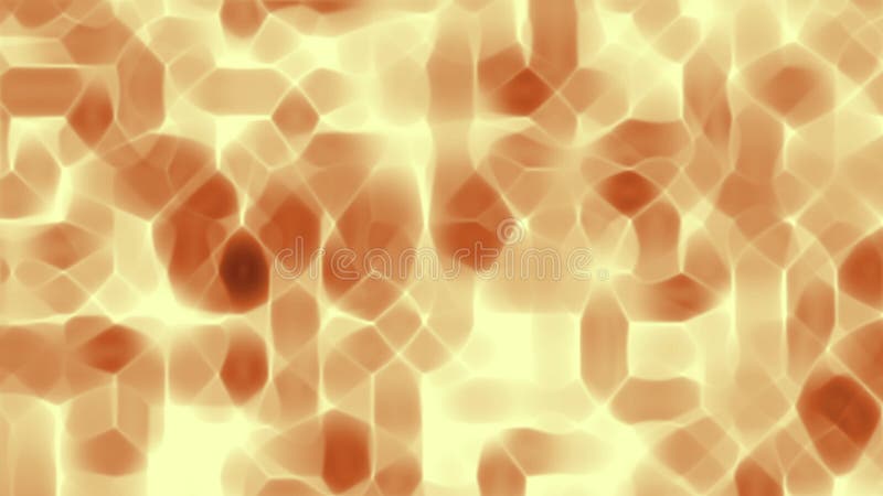 Abstract Organic Cells Background, Glowing Hexagonal Pattern in Warm ...