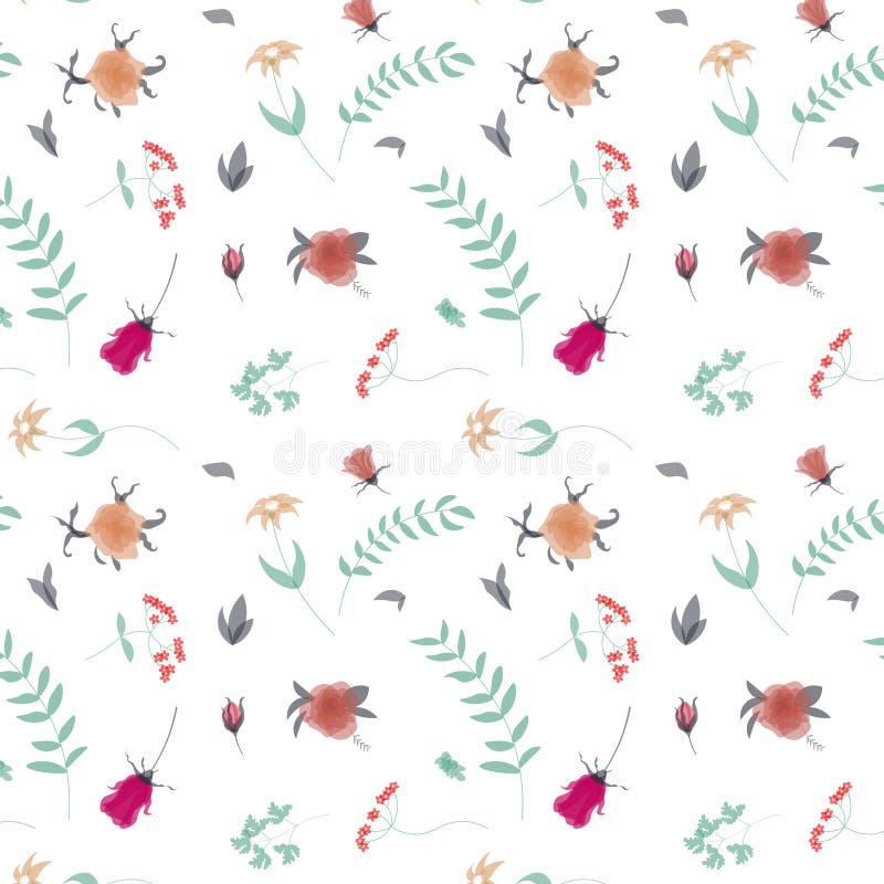 Abstract Organic Floral Pattern Background. Vector Stock Vector ...