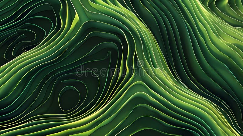 Abstract Organic Green Lines As Wallpaper Background Illustration Stock ...