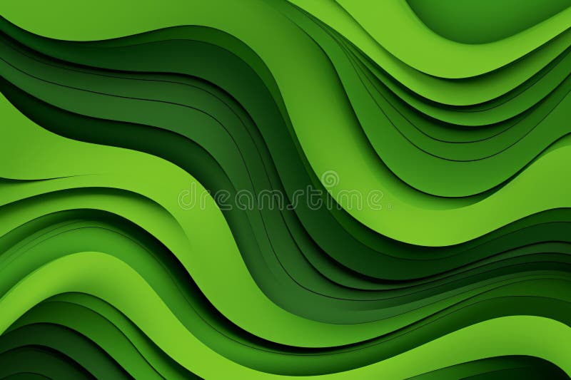 Abstract Organic Green Wave Lines Pattern Background and Texture Stock ...