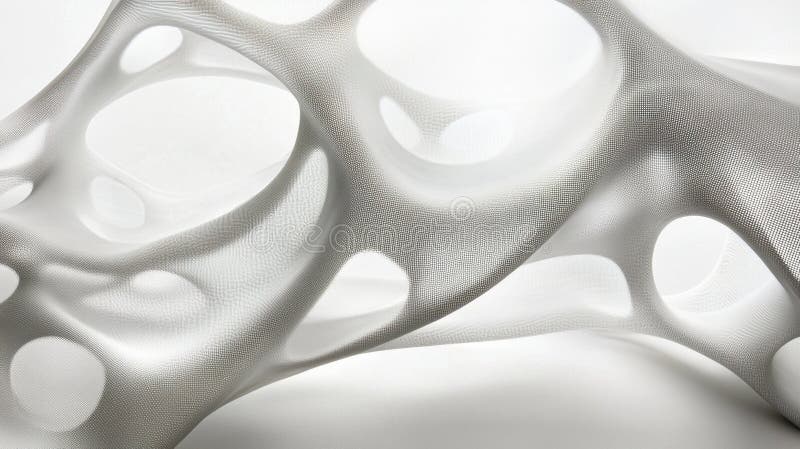 Abstract Organic Mesh Structure in White Tones Stock Image - Image of ...
