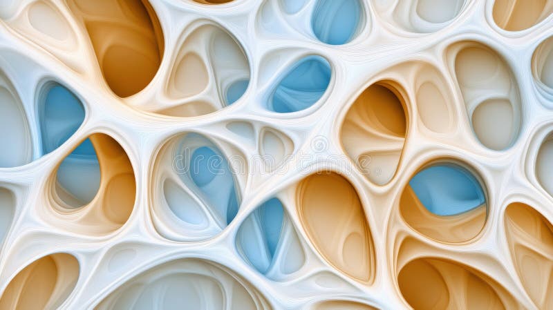 Abstract Organic Pattern with Blue and Orange Hues Creates a Dynamic ...