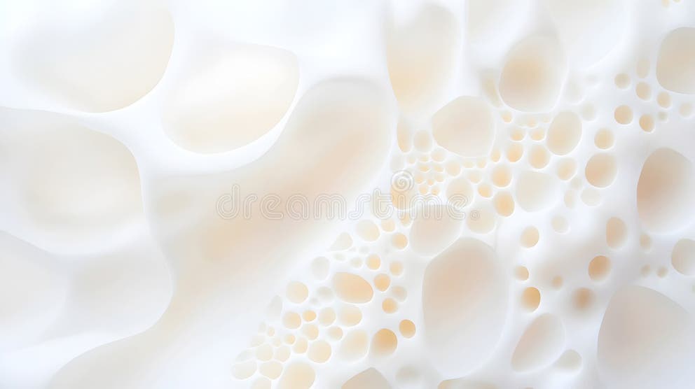 Abstract Organic Pattern with Soft Rounded Perforations in a White and ...