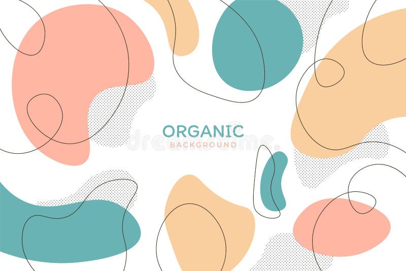 Abstract Organic Shape Aesthetic Hand Drawn Colorful Minimalist ...