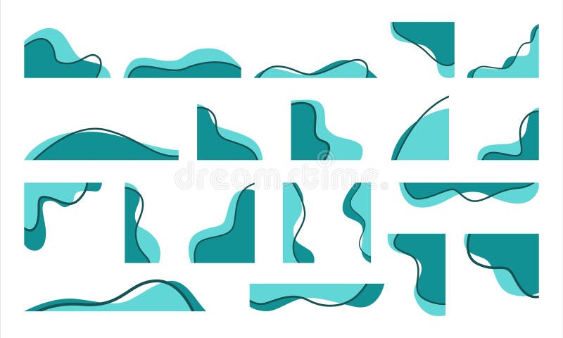 Abstract Organic Shape Corner Border Stock Vector - Illustration of ...