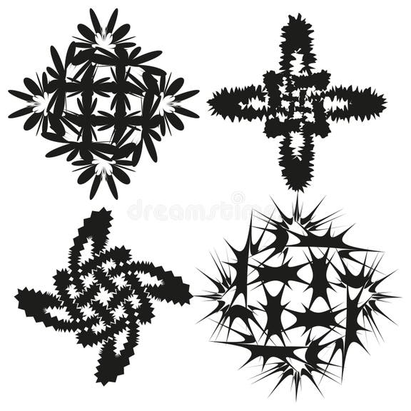 Abstract Organic Shapes. Decorative Symmetry Patterns. Dynamic Vector ...