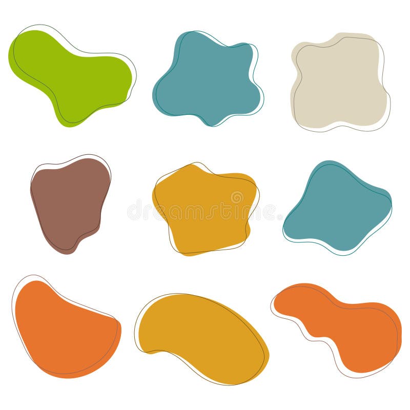 Abstract Organic Shapes Design Stock Vector - Illustration of drawing ...