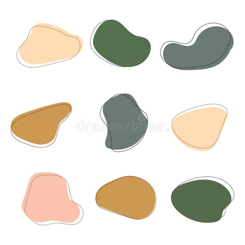 Abstract Organic Shapes Design Stock Illustration - Illustration of ...