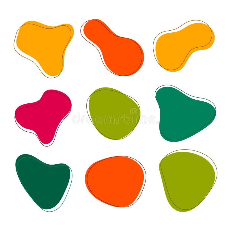 Abstract Organic Shapes Design Stock Illustration - Illustration of ...