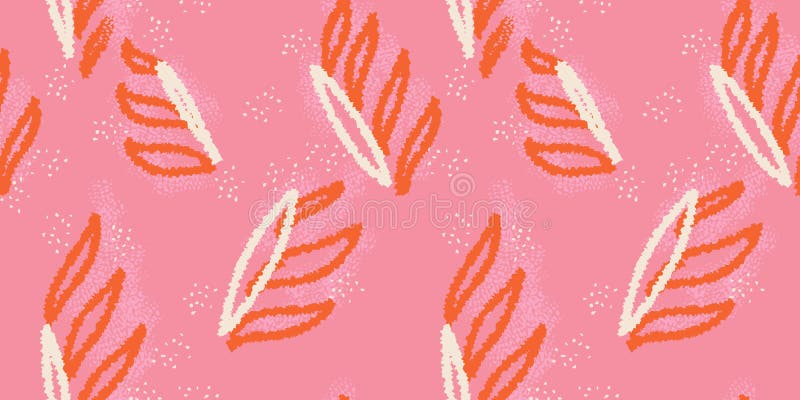 Abstract Organic Shapes Seamless Pattern on a Pink Background. Vector ...