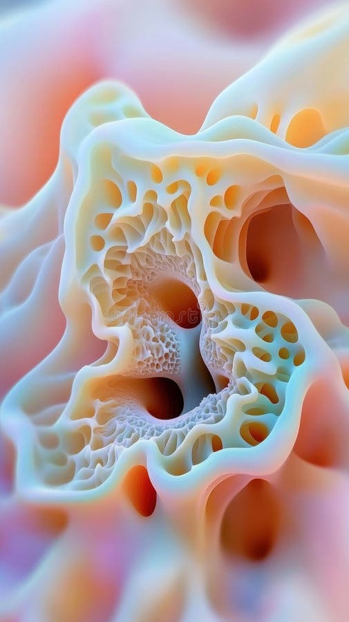 Abstract Organic Shapes in Soft Pastel Hues Create a Mesmerizing Visual ...