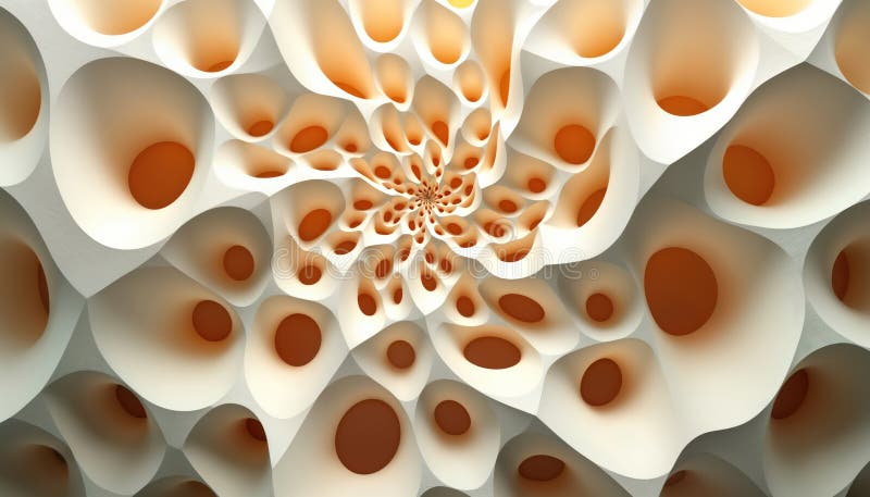 Abstract Organic Structure with Dynamic Forms. Cellular Pattern with ...