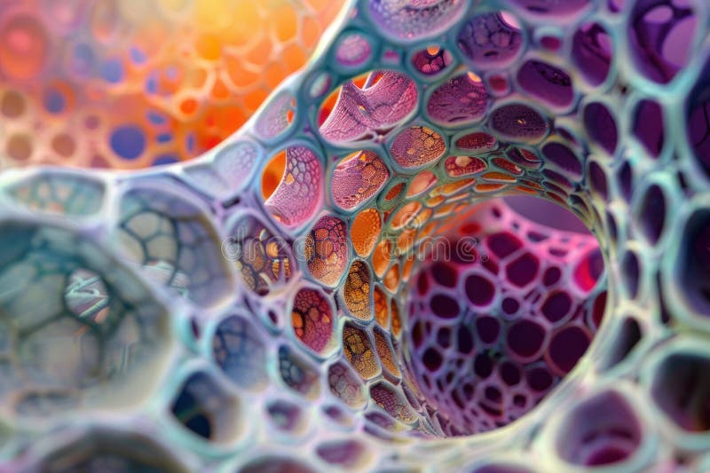 Abstract Organic Structure Forming Colorful Honeycomb Pattern Stock ...