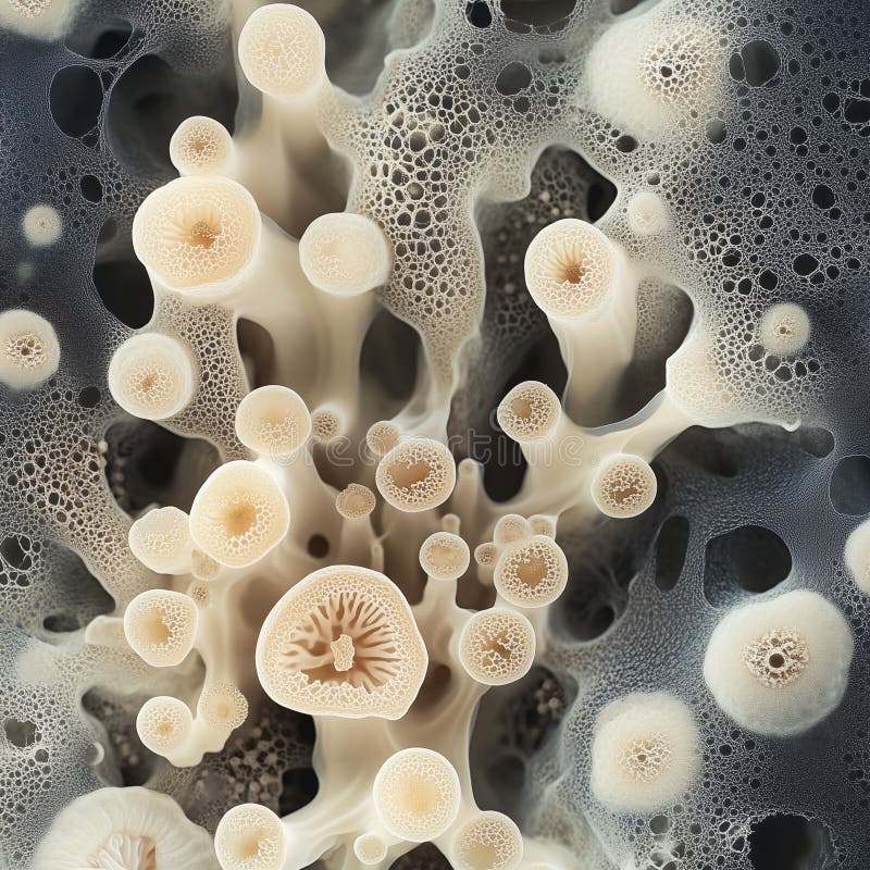 Abstract Organic Structure with Intricate Cellular Forms and Soft ...