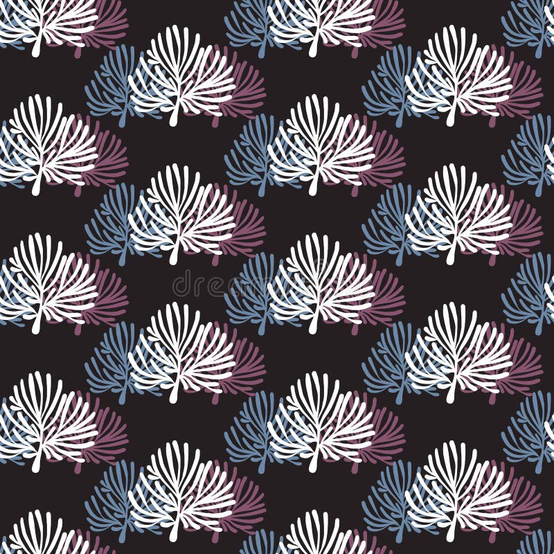 Abstract Organic Tree Floral Garden Vector Seamless Pattern Stock ...