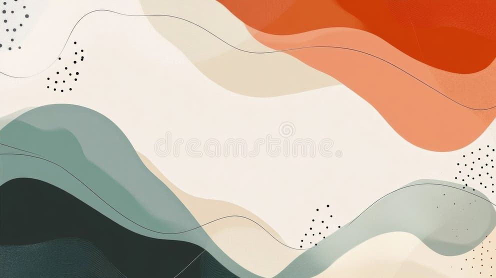 Abstract Organic Wave Background with Muted Colors Stock Illustration ...
