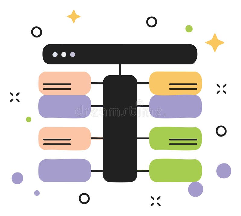 Abstract Organization Chart Illustration Stock Vector - Illustration of ...