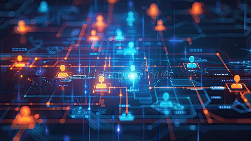 Abstract Organizational Chart Stock Illustration - Illustration of ...