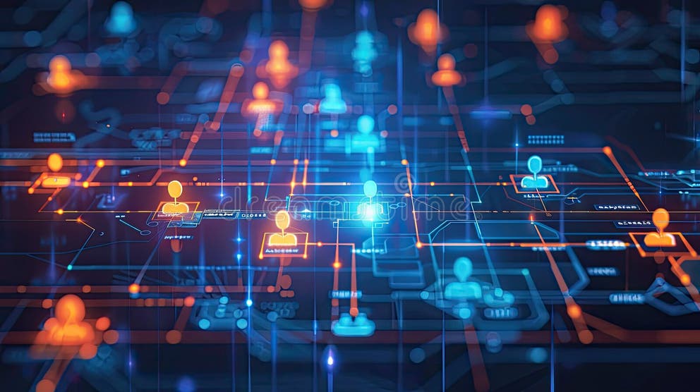 Abstract Organizational Chart Stock Illustration - Illustration of ...