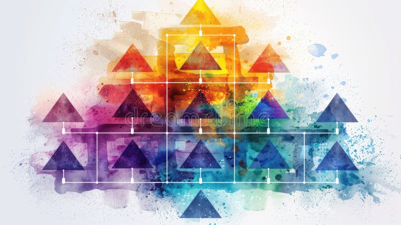 Abstract Organizational Chart Stock Illustration - Illustration of ...