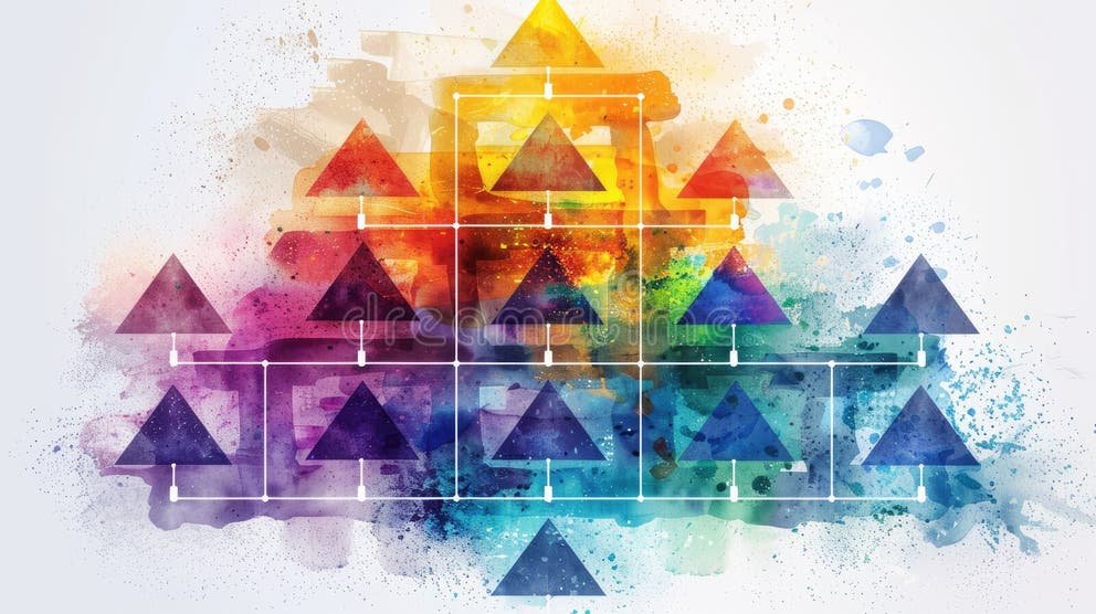 Abstract Organizational Chart Stock Illustration - Illustration of ...