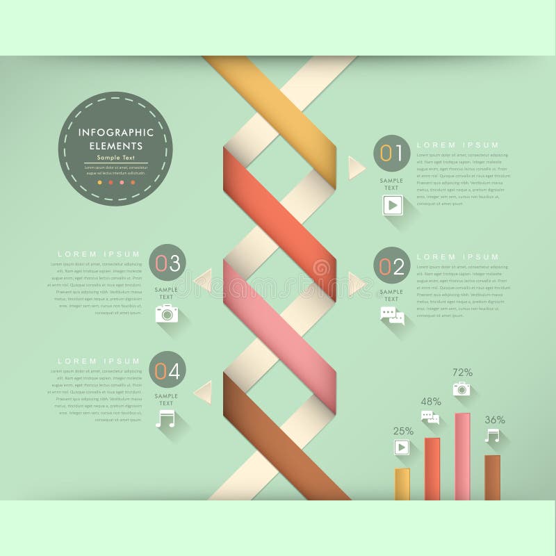 Abstract Origami Flow Chart Infographics Stock Vector - Illustration of ...