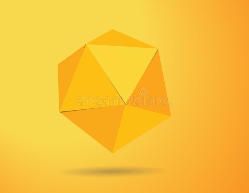 Abstract origami polygon stock vector. Illustration of crystal - 34627240