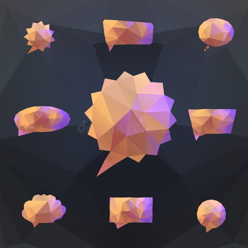 Abstract Origami Speech Bubble Stock Illustration - Illustration of ...