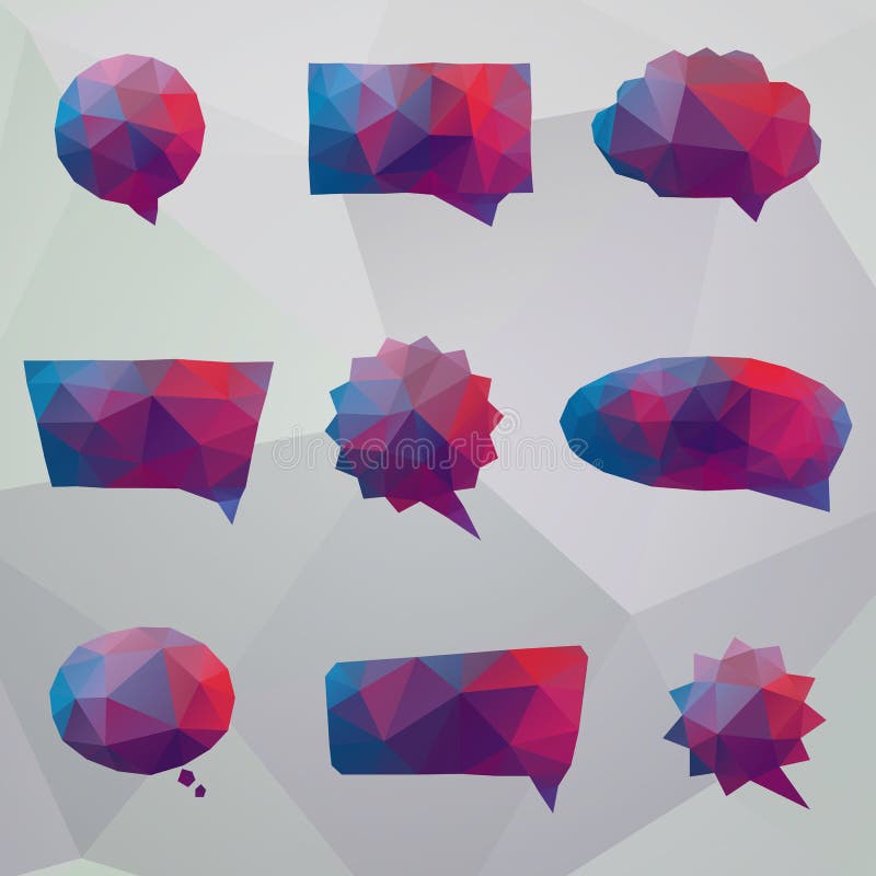 Abstract Origami Speech Bubble Stock Illustration - Illustration of ...