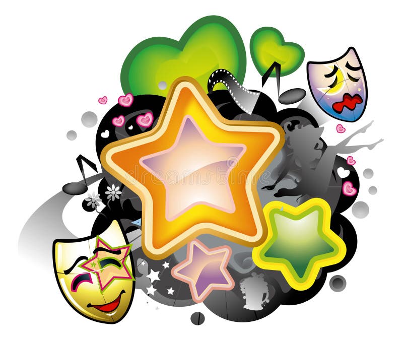 Music Notes Hearts Stars Stock Illustrations – 348 Music Notes Hearts ...