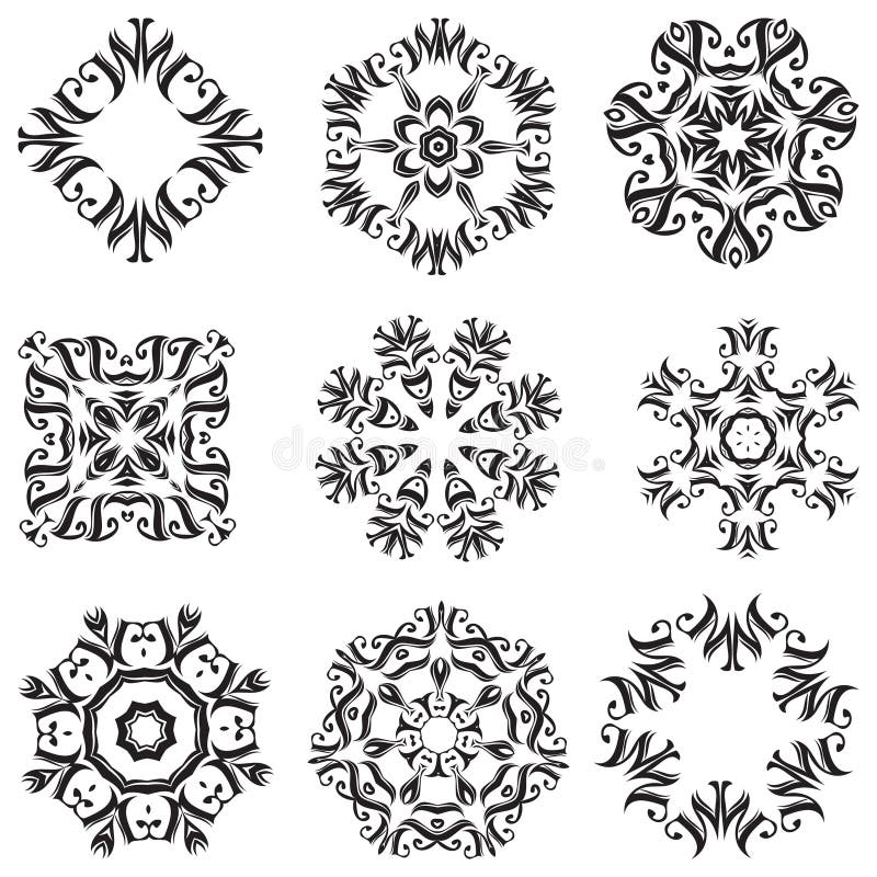 Abstract ornament set stock vector. Illustration of collection - 73118068