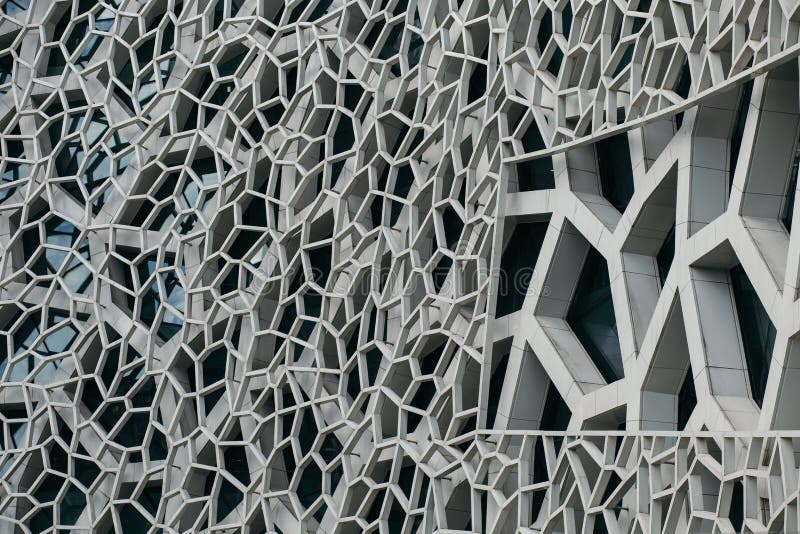 Abstract Ornamental Architectural Pattern on Windows of Building. Stock ...