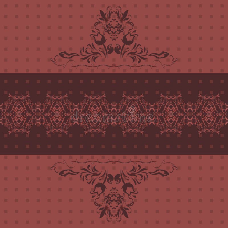 Abstract Ornamental Dark Ruby Background Stock Vector - Illustration of ...