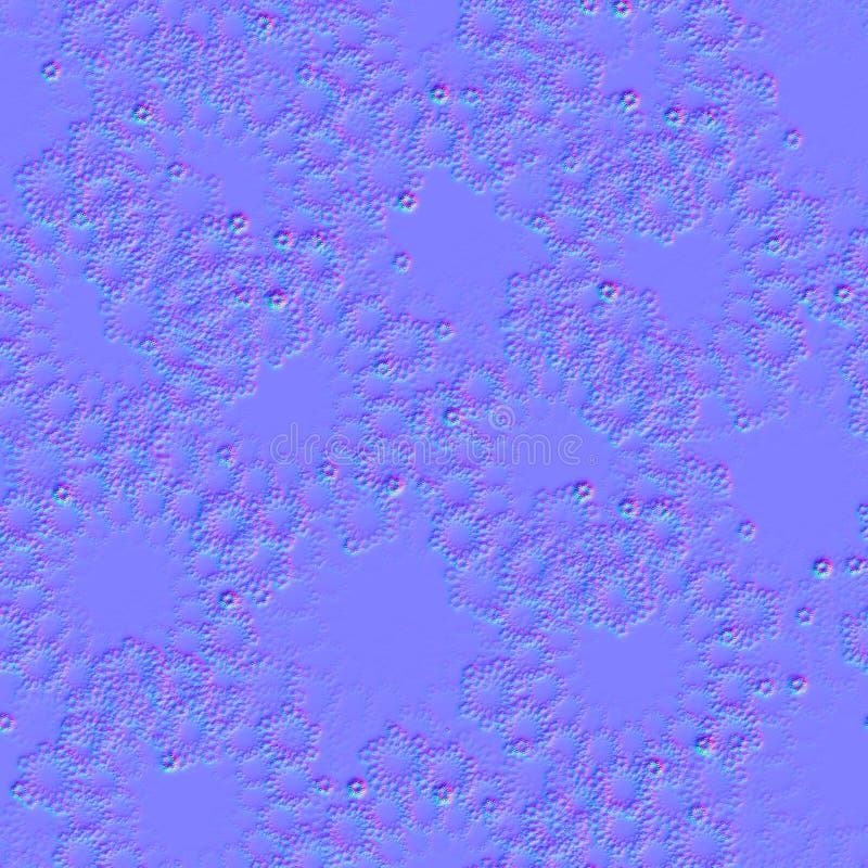 Abstract Ornamental Flower Seamless Pattern, Digital Normal Map Stock ...