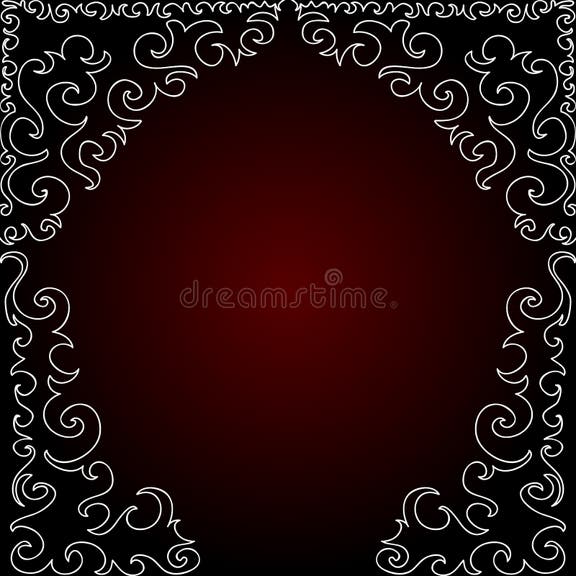 Abstract Ornamental Red Vector Frame Stock Vector - Illustration of ...