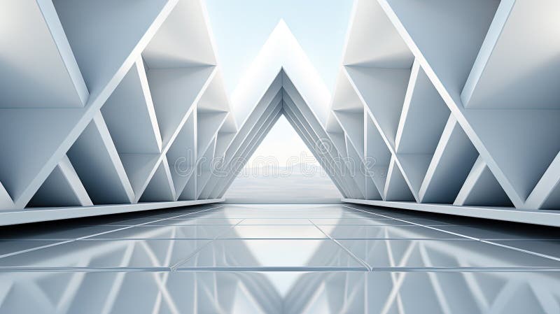 Abstract Outdoor Triangle Structure with Aesthetic Geometric ...