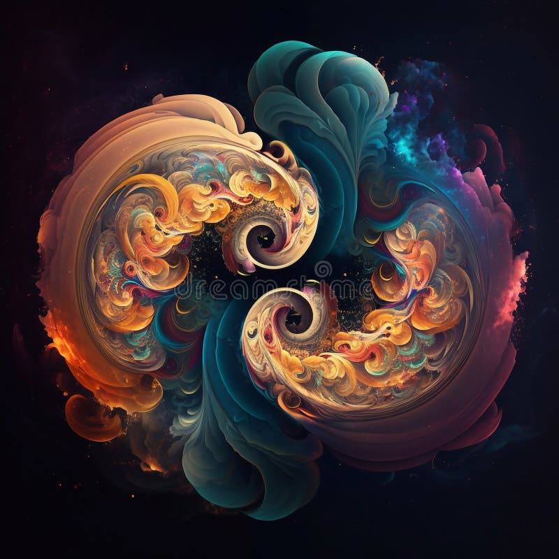 Abstract Outer Space. Bright Colors and Shimmer Stock Illustration ...