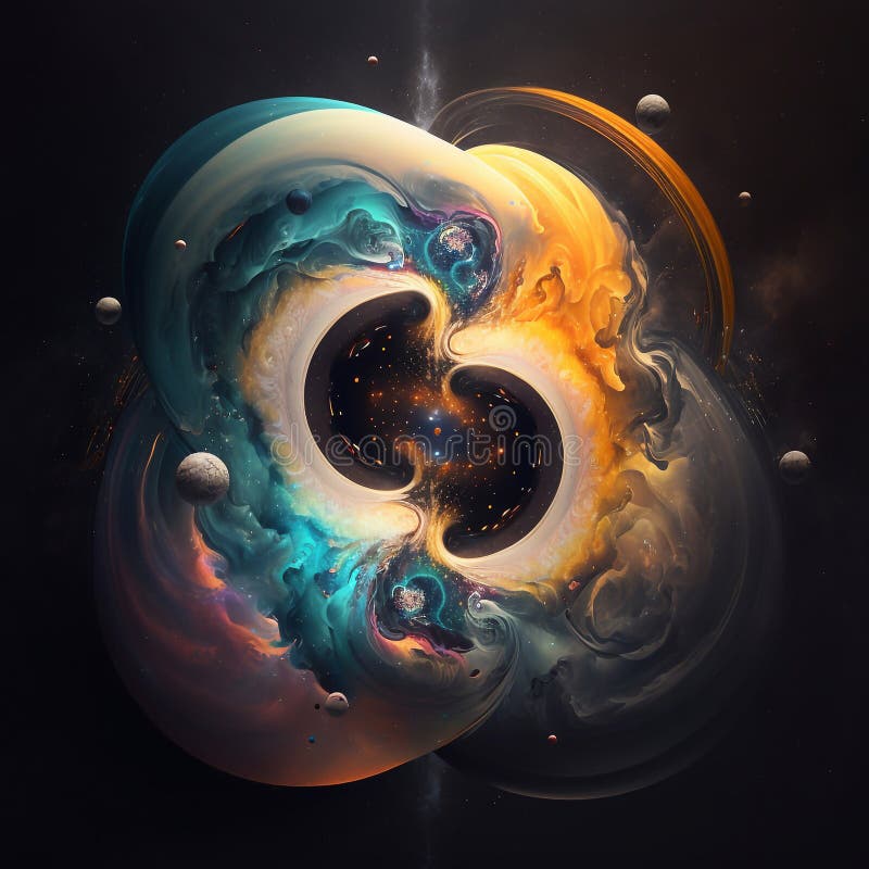 Abstract Outer Space. Bright Colors and Shimmer Stock Illustration ...