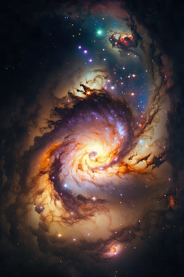 Abstract Outer Space Endless Nebula Galaxy Background. Stock ...