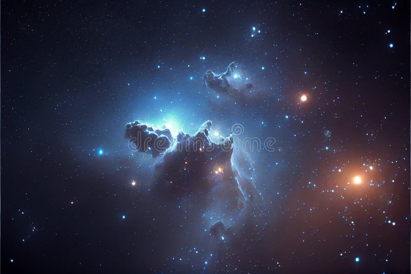 Abstract Outer Space Endless Nebula Galaxy Background. Generative Ai ...