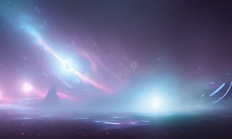 Abstract Outer Space Endless Nebula Galaxy Background. Generative AI ...