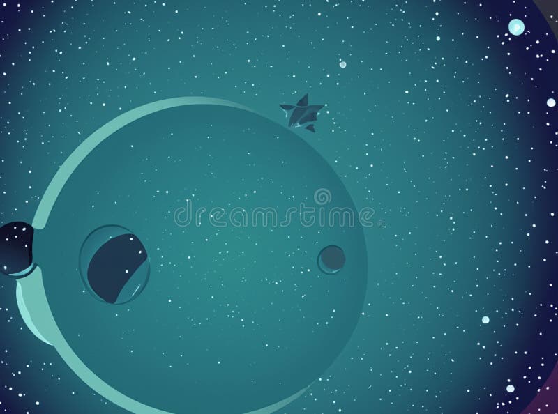 Abstract Outer Space Wallpaper, Cosmos or Space Background in Cartoon ...
