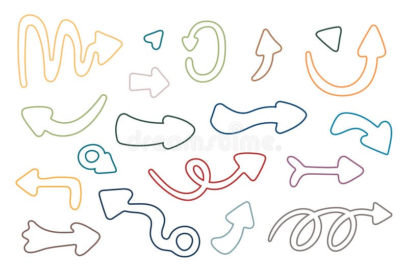 Abstract outline arrows stock illustration. Illustration of brand ...