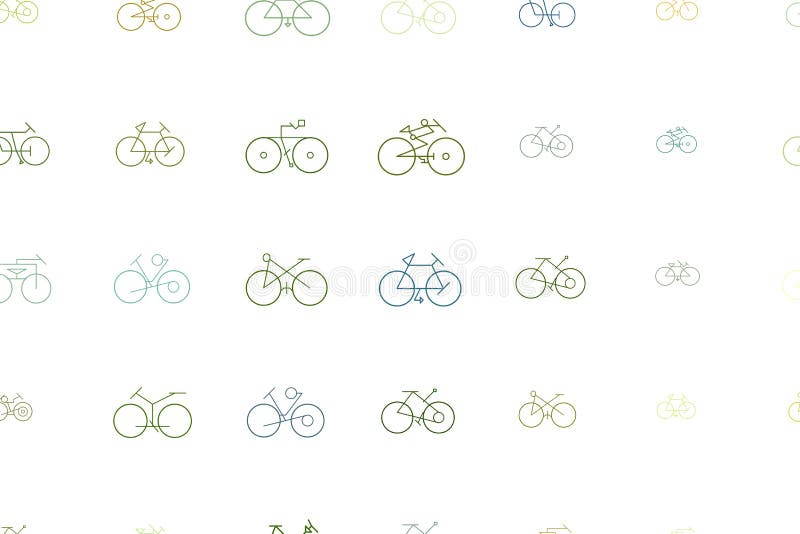 Abstract Outline of Bicycle Generative Art Background. Concept, Drawing ...