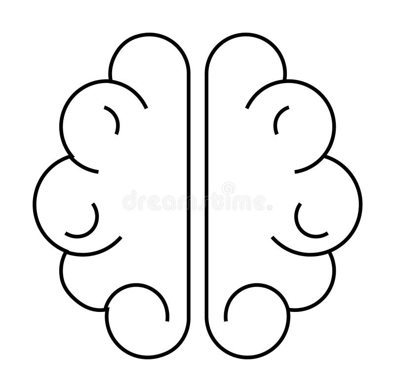 Abstract Outline of Brain Symbolizing Creativity and Intelligence Stock ...