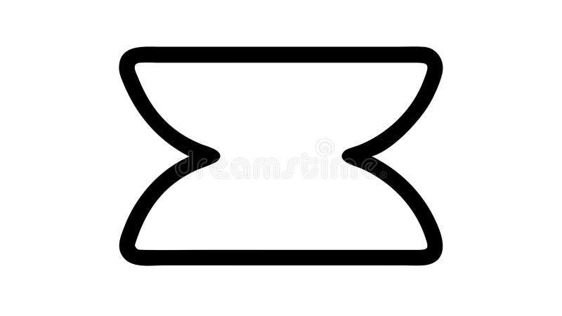 Abstract Outline Hourglass Shape Icon, Vector Design Generative AI ...