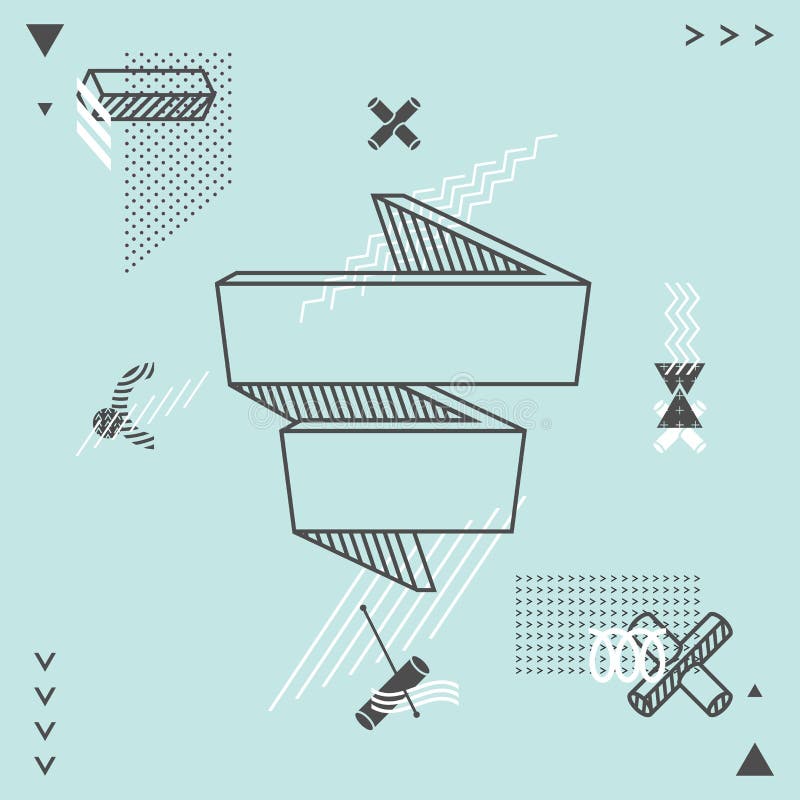 Abstract Outline Minimalistic Banner Stock Vector - Illustration of ...