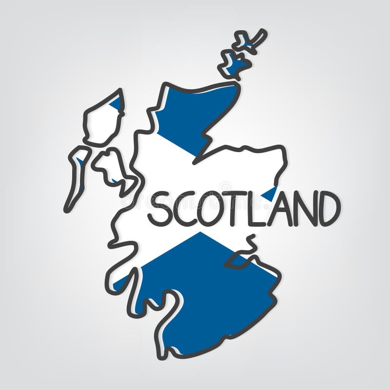 Abstract Outline of Scotland Map Filled with Flag Stock Vector ... Abstract Outline of Scotland Map Filled with Flag Stock Vector ...